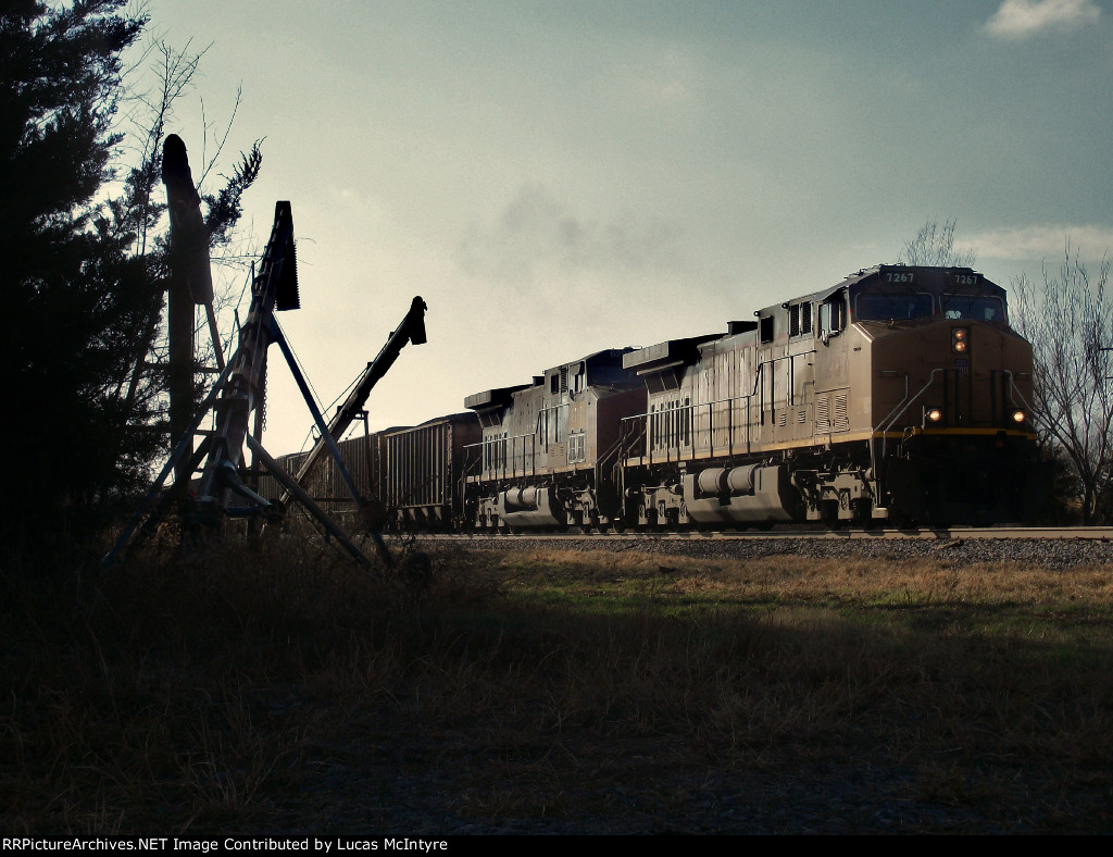UP 7267 eastbound UP loaded coal train